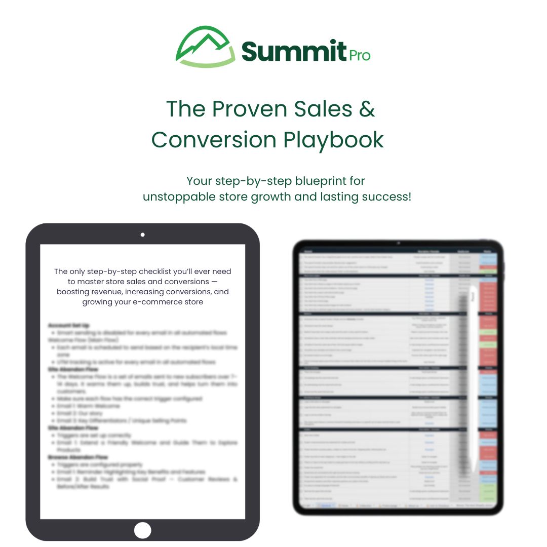 E-commerce Store Sales and Conversion Checklist – Summit Pro